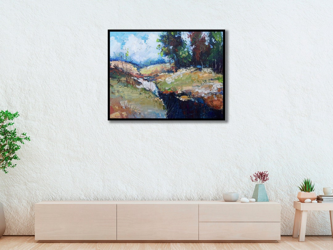 Landscape Oil Painting on Canvas, Original Oil Painting, Landscape ...