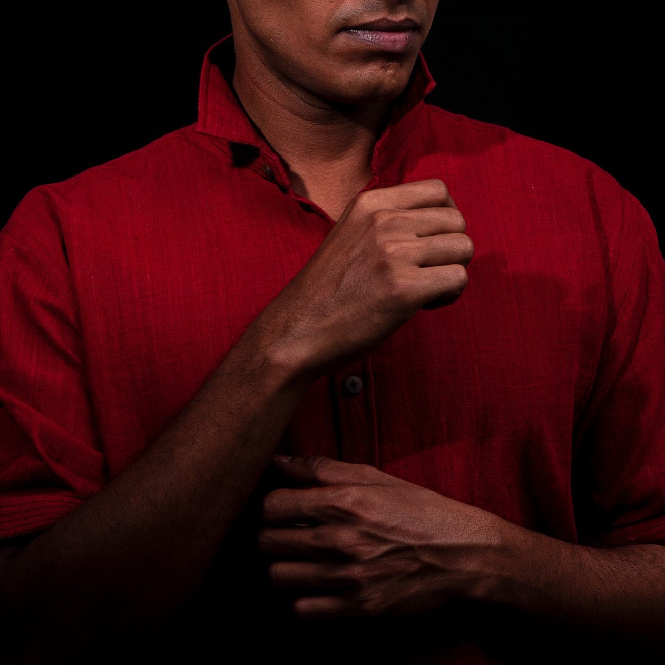 One Red Shirt Handloom Cotton | Etsy