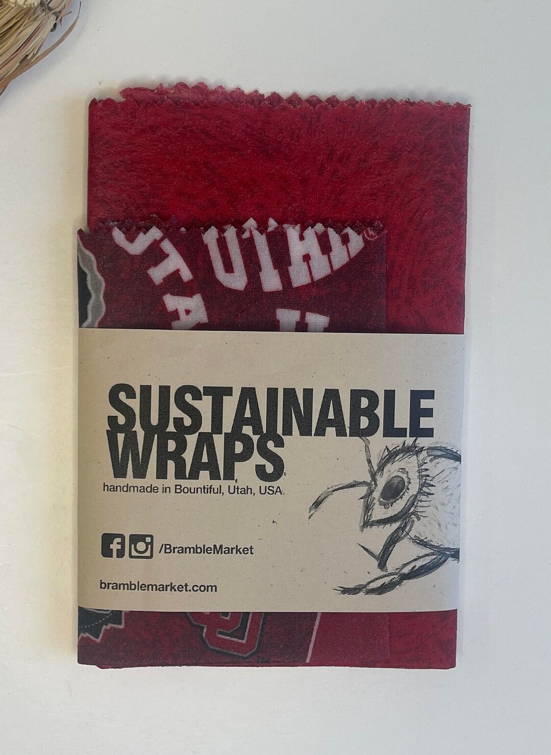S/M Sustainable Wraps Set of 2 U of U Set Reusable Beeswax - Etsy