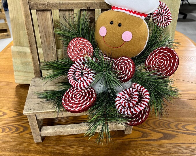 Gingerbread Bench Arrangement - Etsy