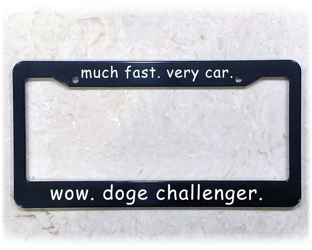 License Plate Frame DOGE CHALLENGER - Etsy