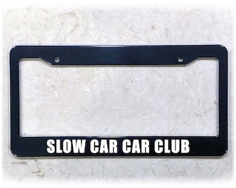B-grade Chrome Hella Slow License Plate Frame - Etsy