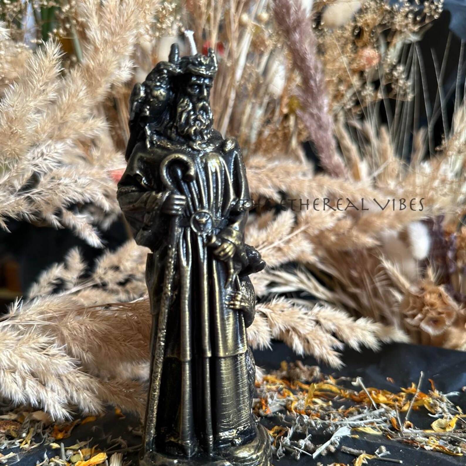 Veles Candle for Rituals, Altar Stature, Witchy Gift, Slavic Gods, Spell Candle, Beeswax Candle ...