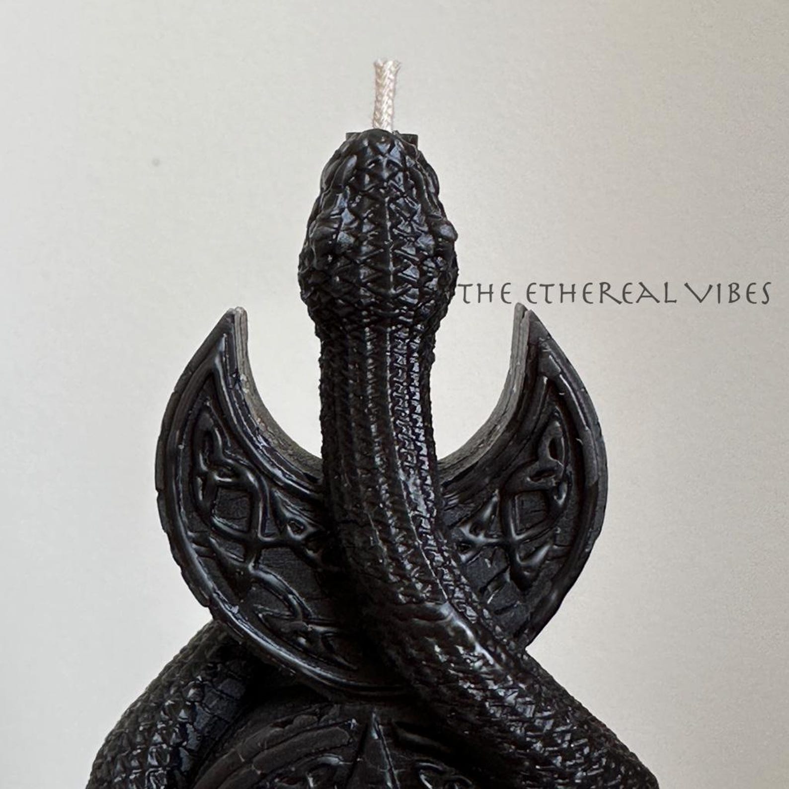 Serpent Ritual Beeswax Candle, Altar Decoration, Occult, Black Spell ...