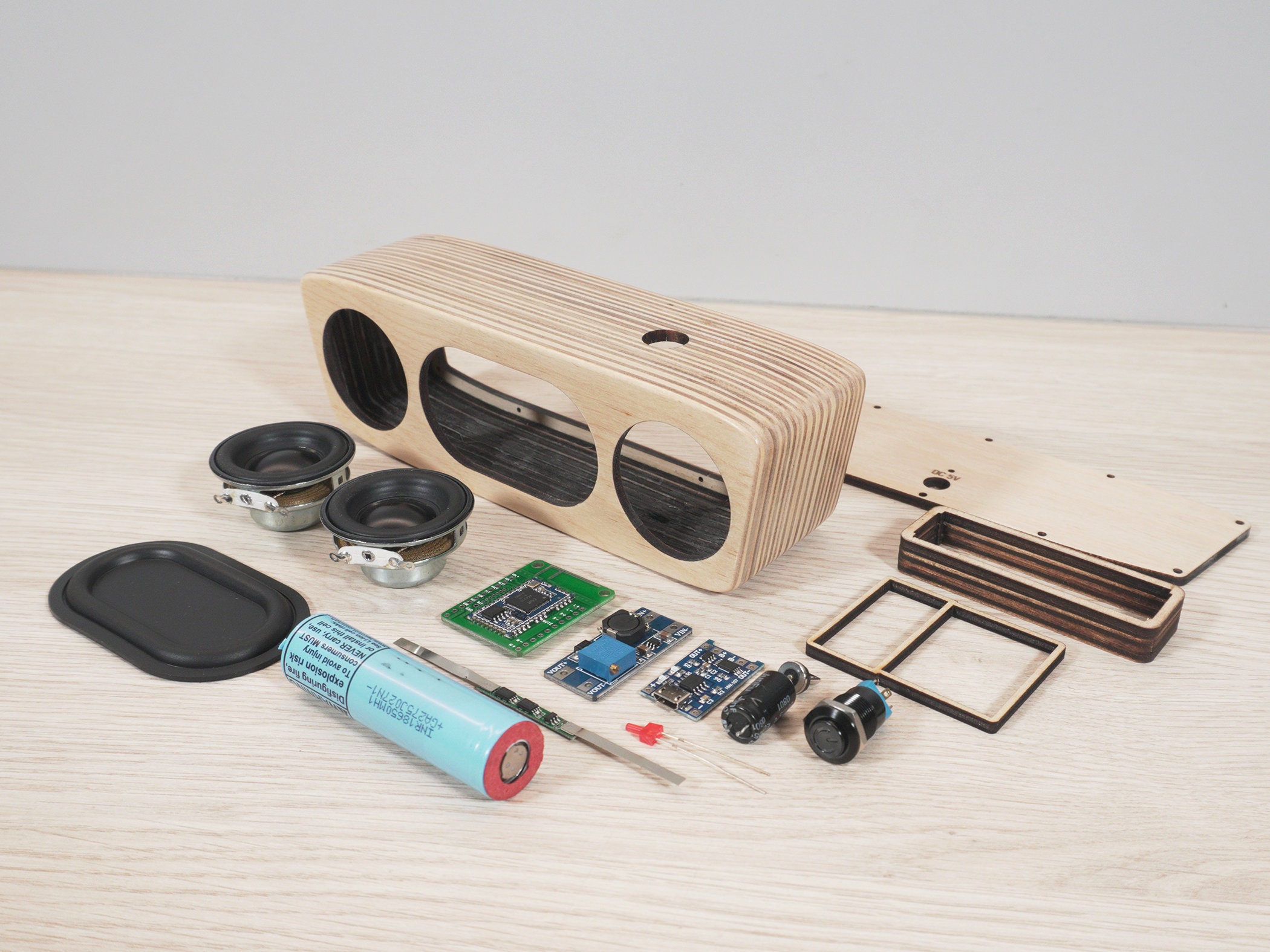 Laser Cut Portable Bluetooth Speaker - Plans, Wiring Diagram (PDF, DXF ...