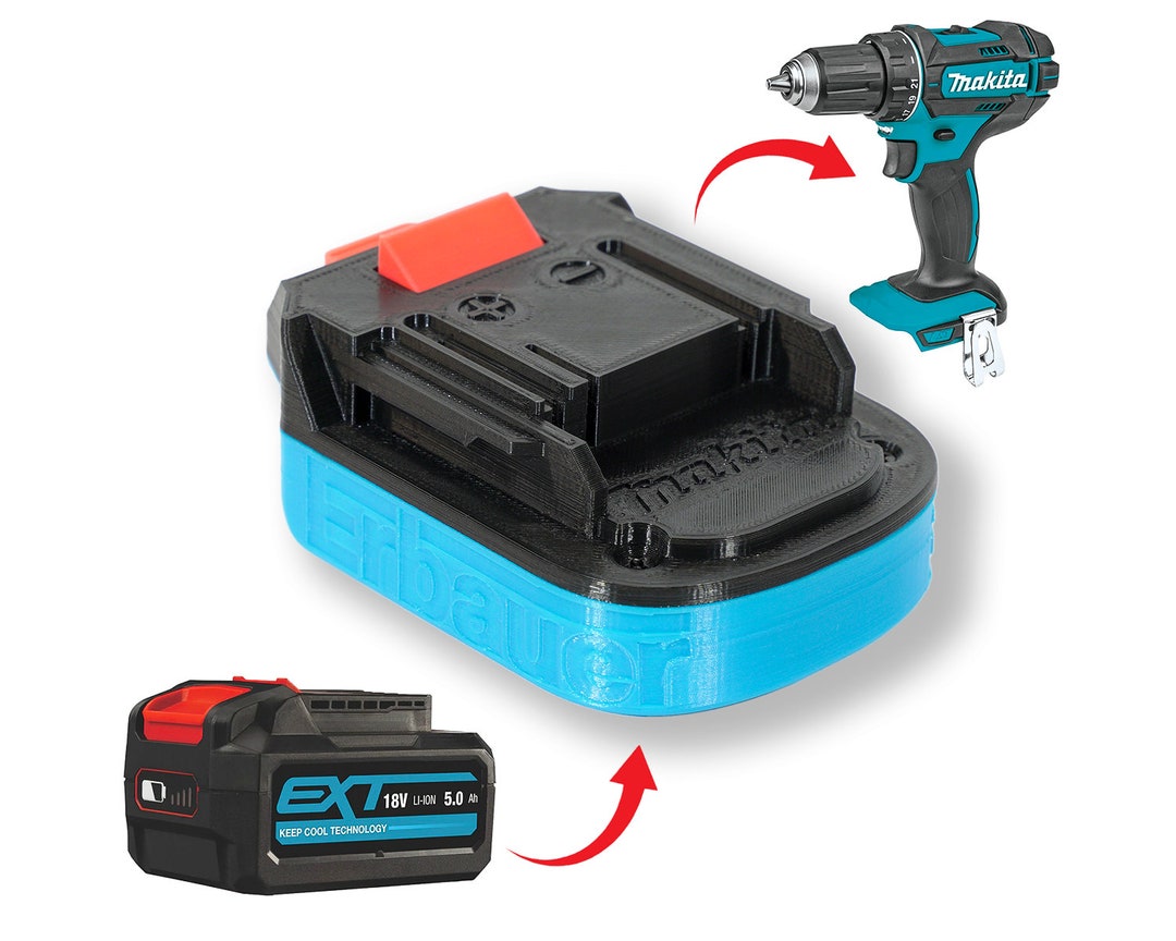 Battery Adapter for Erbauer / Evolution EXT 18V to Makita LXT 18V Tool ...