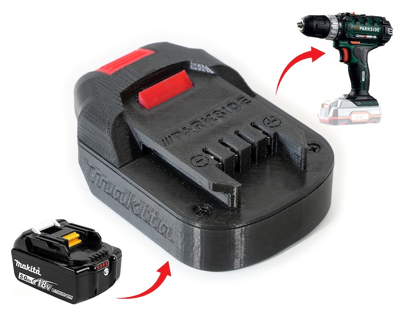 Makita 18V Battery to Lidl Parkside X20V Team Tool Adapter - Etsy