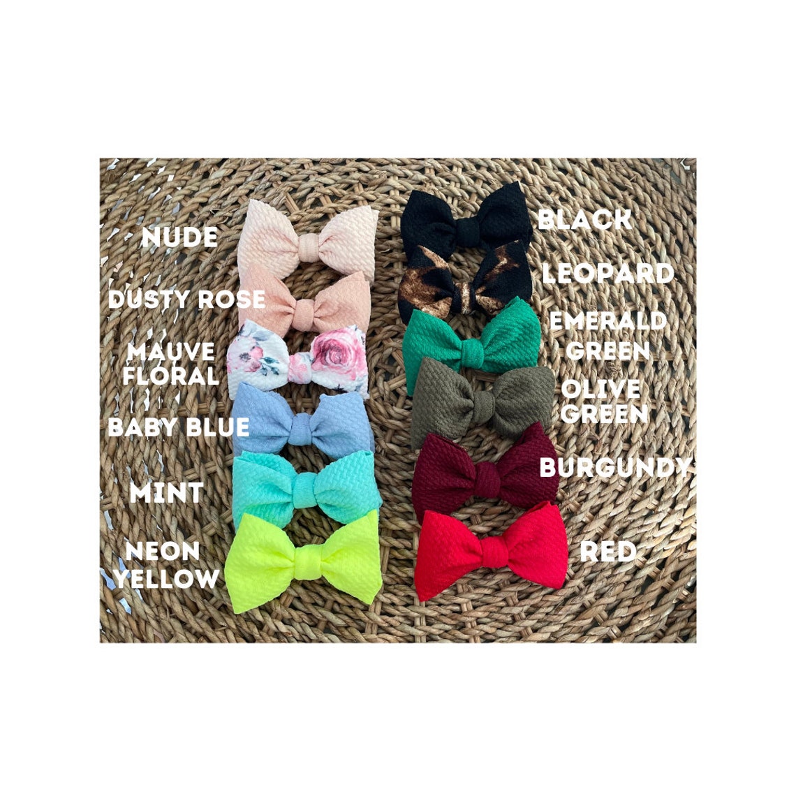 Mini Bow Headbands, Mini Bow on Clips, Bow on Nylon Headband, Newborn ...