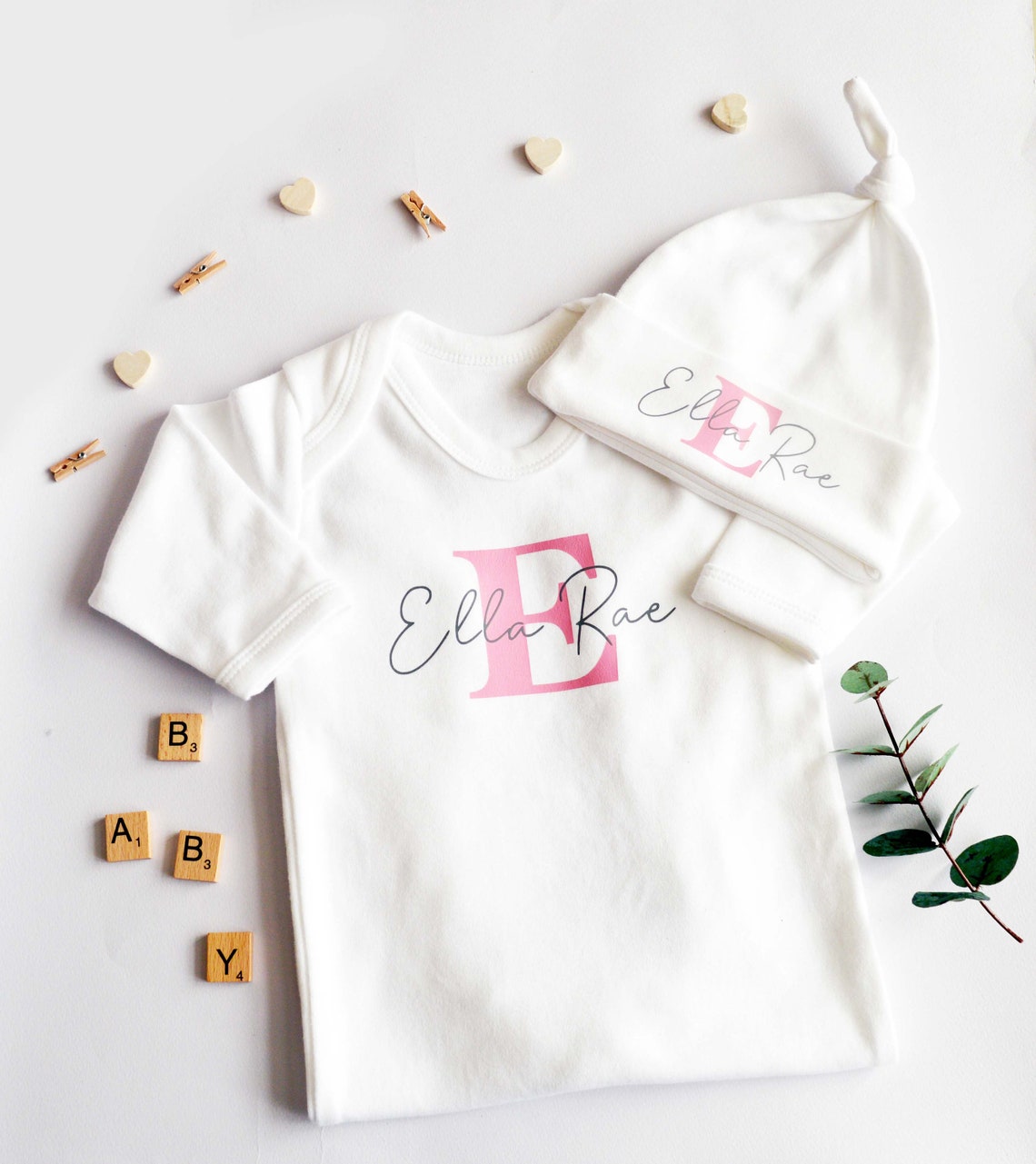 Personalised Baby Sleepsuits Personalised Baby Grows - Etsy UK