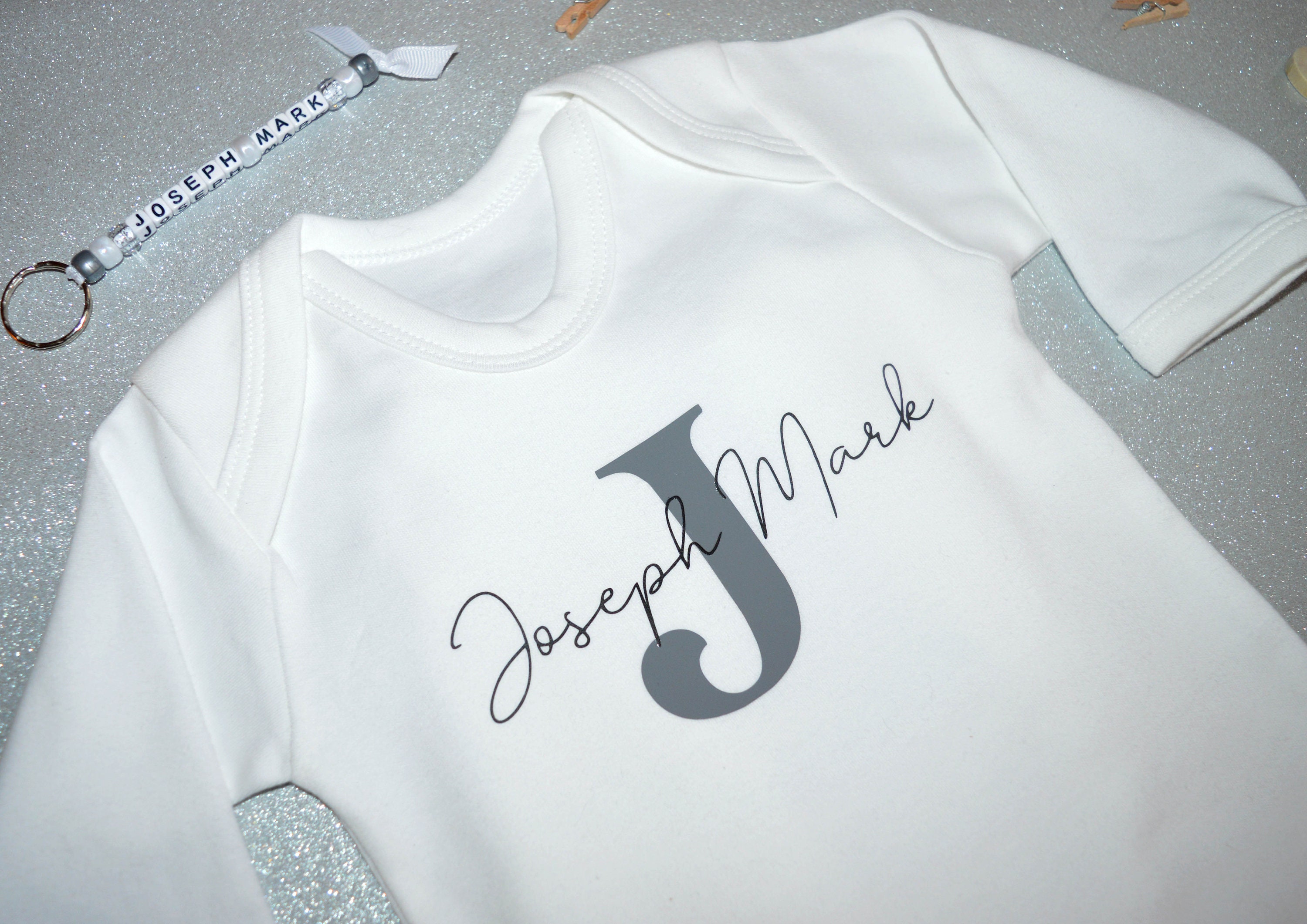 Personalised Baby Sleepsuits Personalised Baby Grows - Etsy UK