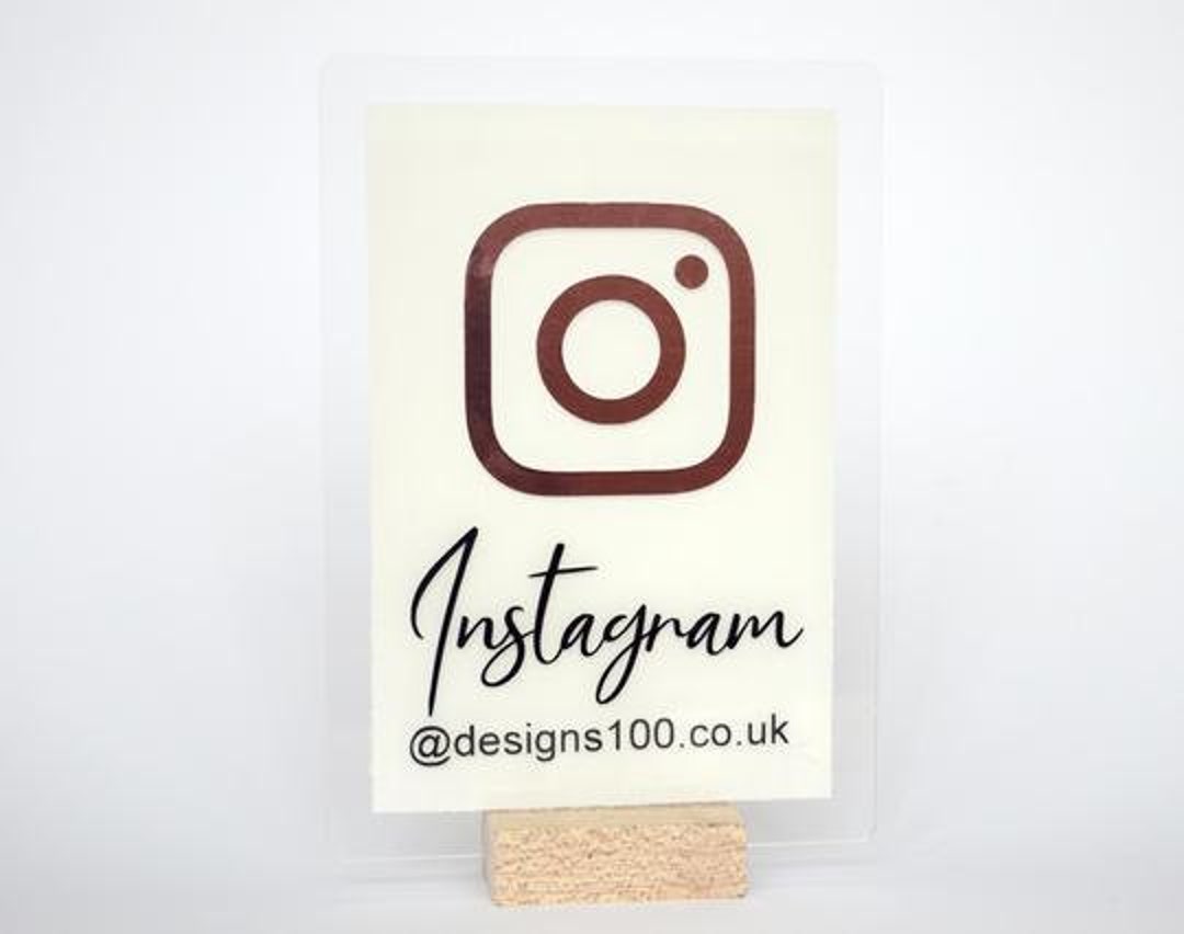 Instagram Acrylic Sign Instagram Acrylic Plaque Social Media - Etsy