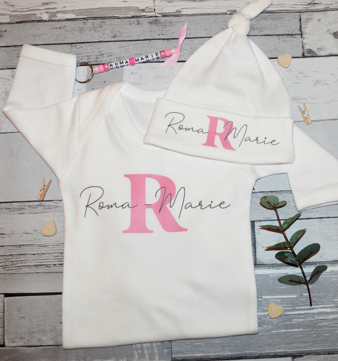 Personalised Baby Sleepsuits Personalised Baby Grows - Etsy UK