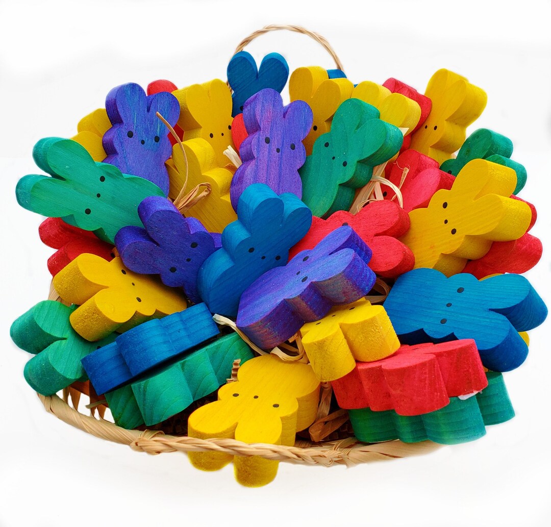 Bunny Pops: Wooden Rabbit, Guinea Pig, Chinchilla Toys - Etsy