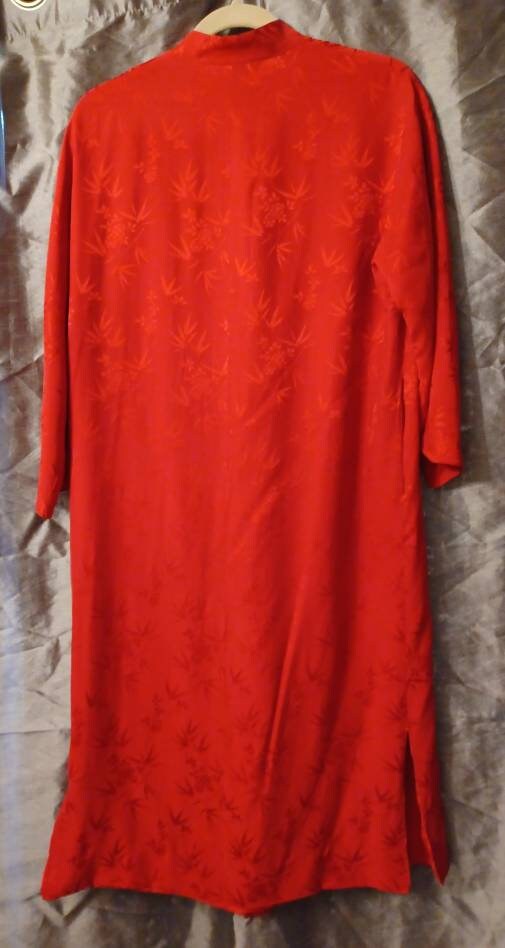 Large, Red Silk Classic Full Length Robe Lined,with Frog Closures. - Etsy