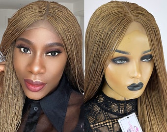 Braided Micro Twist Wig Black - Etsy