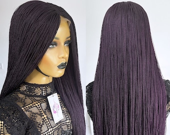 Braided Micro Twist Wig Black - Etsy