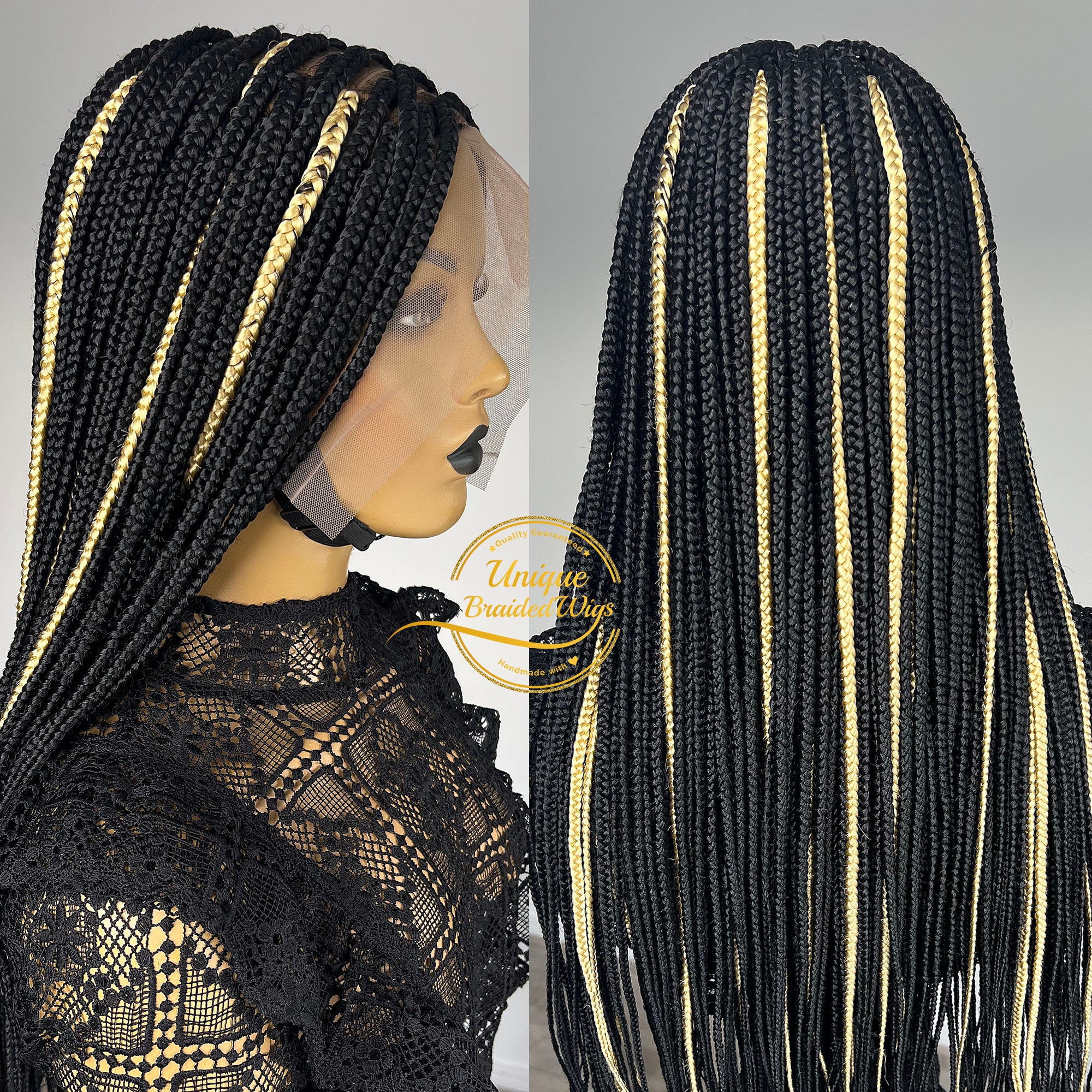 Braid Wig Box Braid Wigs Braided Wig Braided Wigs for Black - Etsy