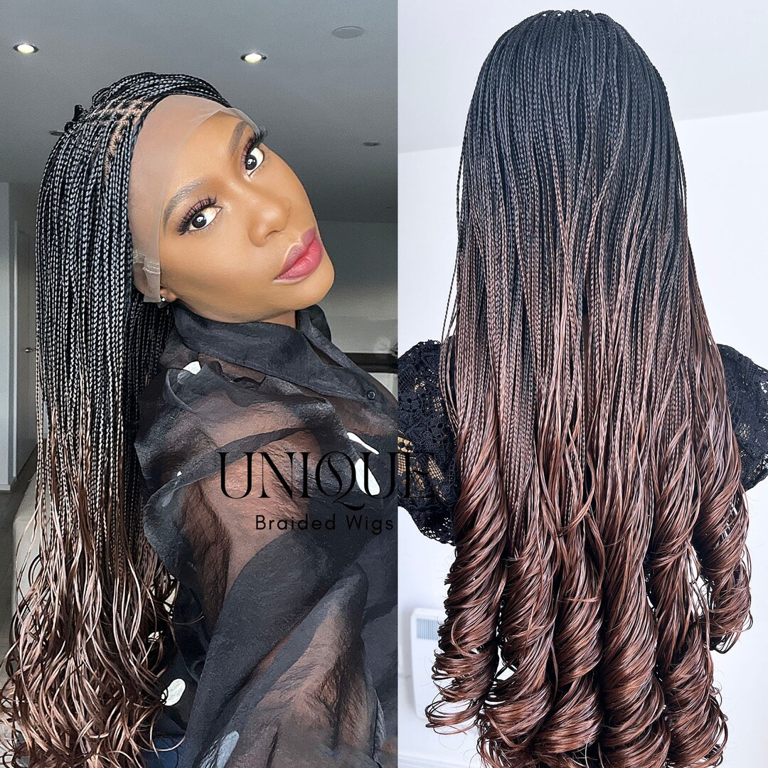 Braided Wig, Micro Braid Wig, Knotless Braids, Box Braids, Braided Wigs ...