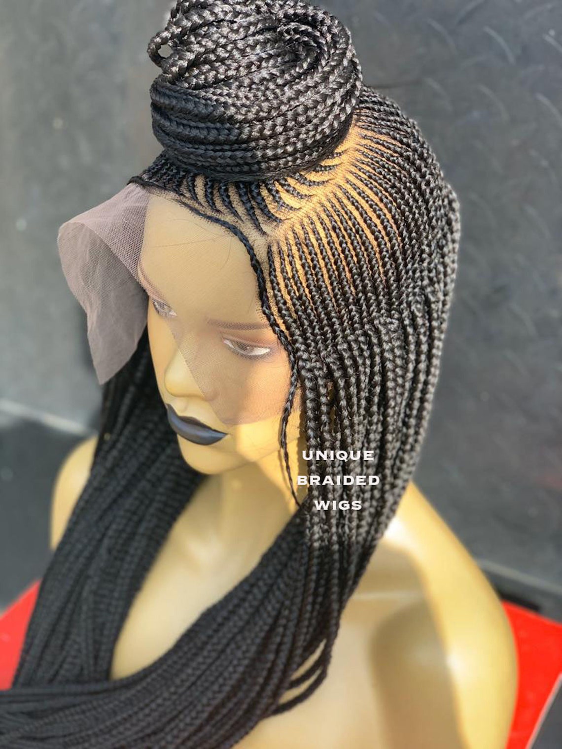 Full Lace Cornrow Braid Wig Braided Wigs Cornrow Braid Wig Etsy Uk