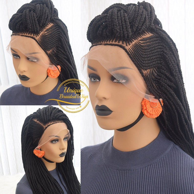 Braided Wig Cornrow Braid Wigs Lace Front Braid Wig Braided - Etsy UK