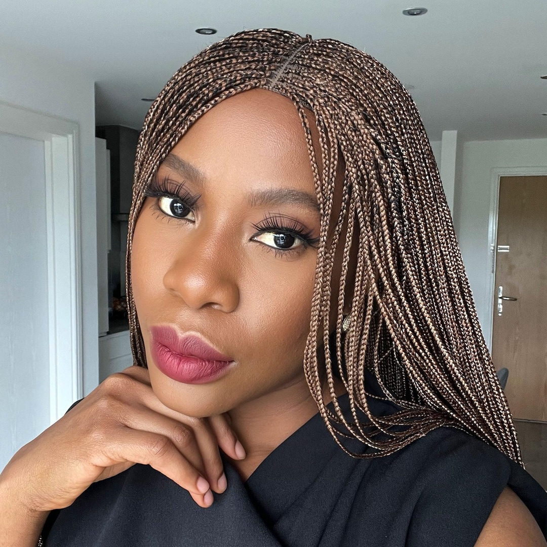 READY TO SHIP Micro Box Braided Wig, Micro Braids Wig, Braided Wigs for ...