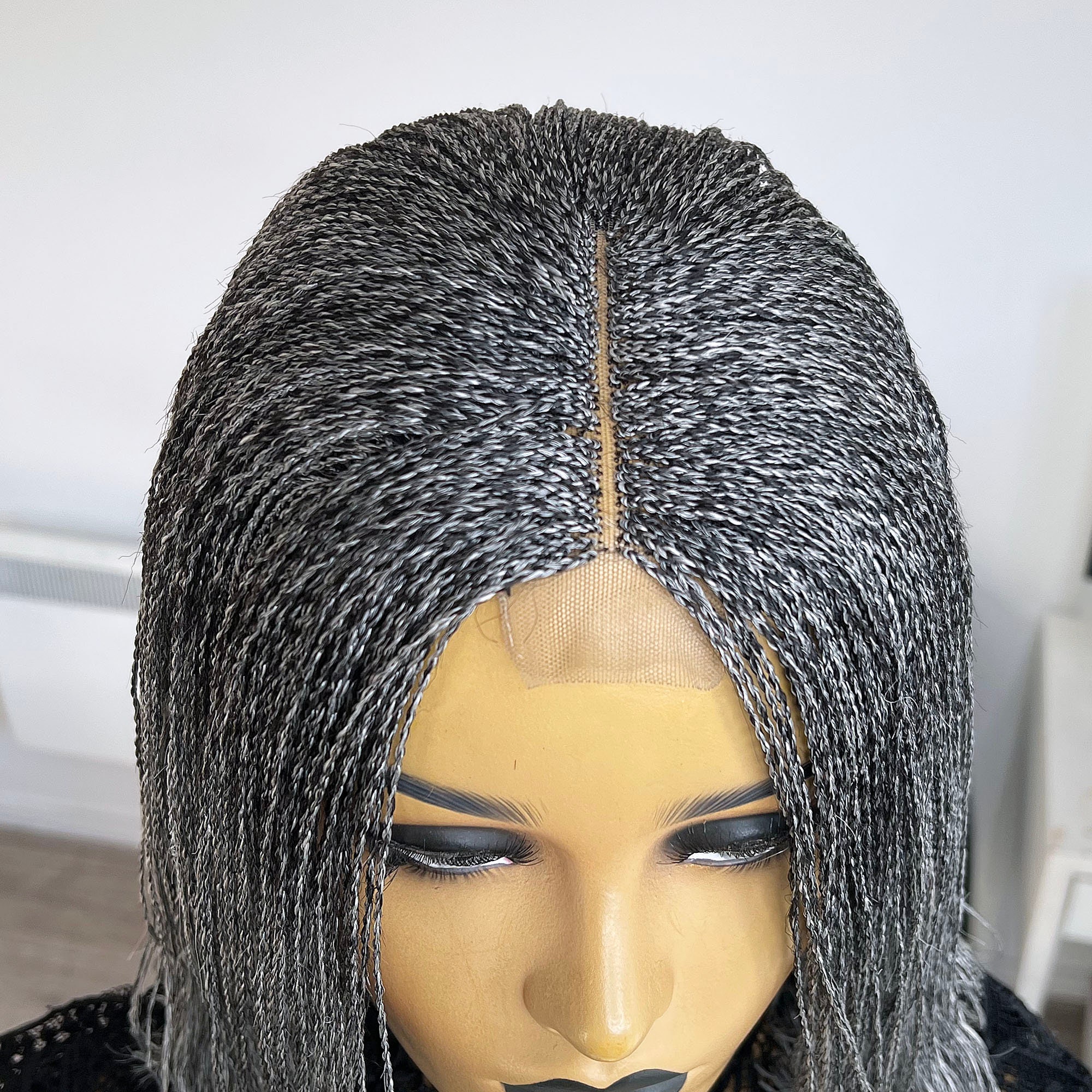 Braid Wigs Micro Braid Wig Braided Hairstyles Micro - Etsy