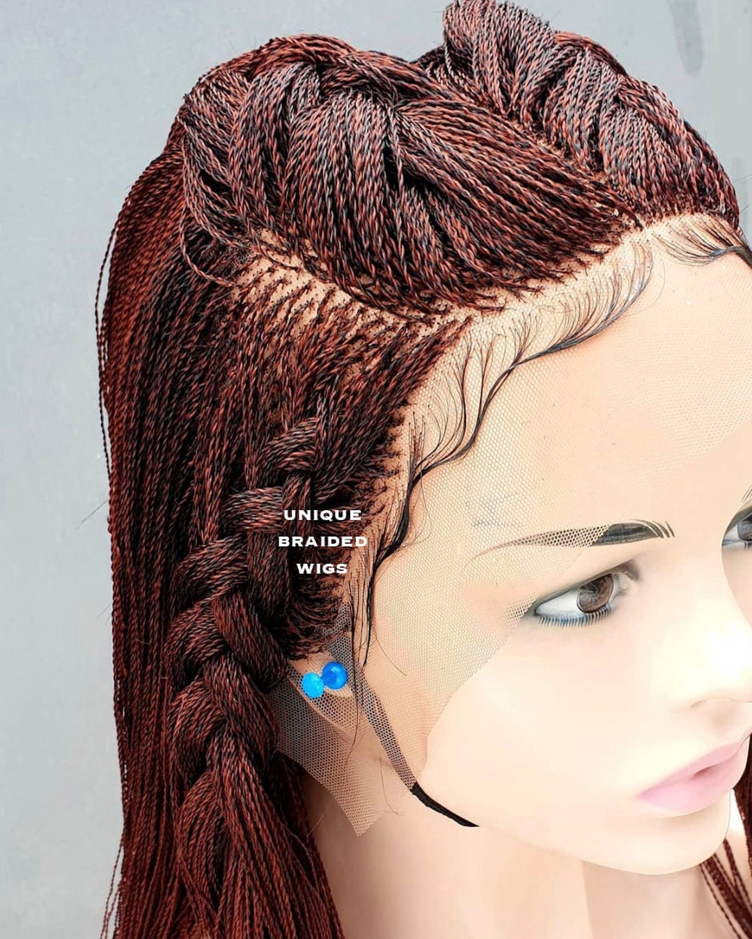 Braided Wig, Full Lace Braid Wig, Braided Wig for Black Women, Micro ...