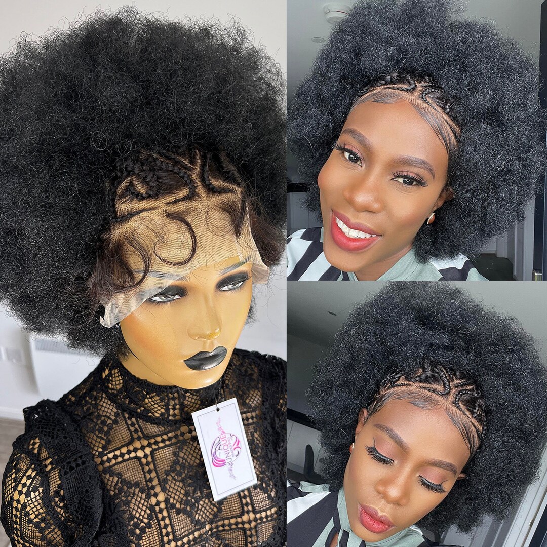 Braided Wig, Afro Wigs, Tribal Braided Wigs, Cornrow Braids, Wigs for ...