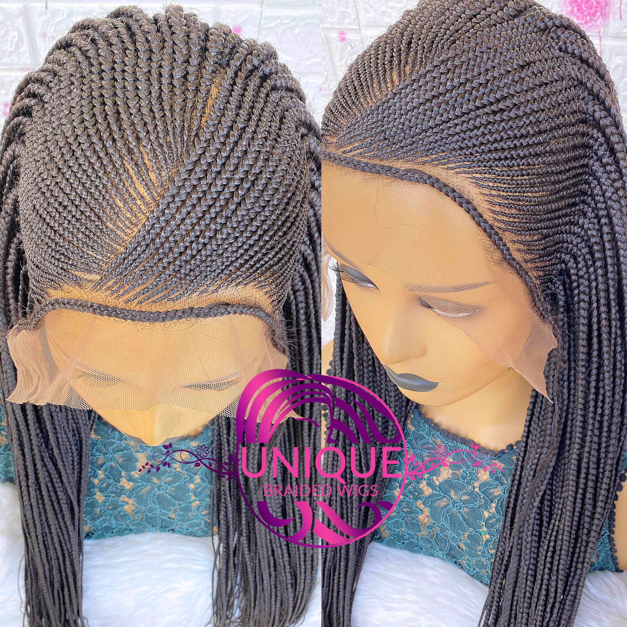 Braided Wigs Cornrow Braid Wig Lace Front Braided Wigs Lace | Etsy