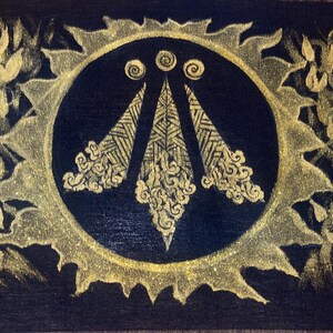 Awen Altar Runner - Celtic Druid Altar Cloth - Welsh Symbol of ...