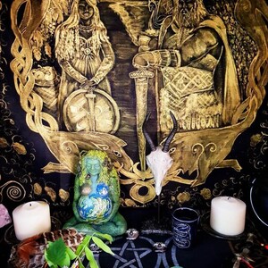 Freyr and Freyja Altar Cloth, Norse Gods Altar Cloth,runic Cloth ...