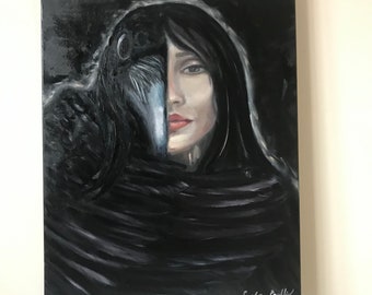 Raven Rebirth enhanced Acrylic Pour Painting Print - Etsy