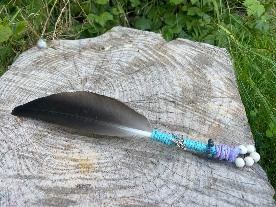 Wild Goose Feather Wand Feather for Smudging Home Cleansing Native ...