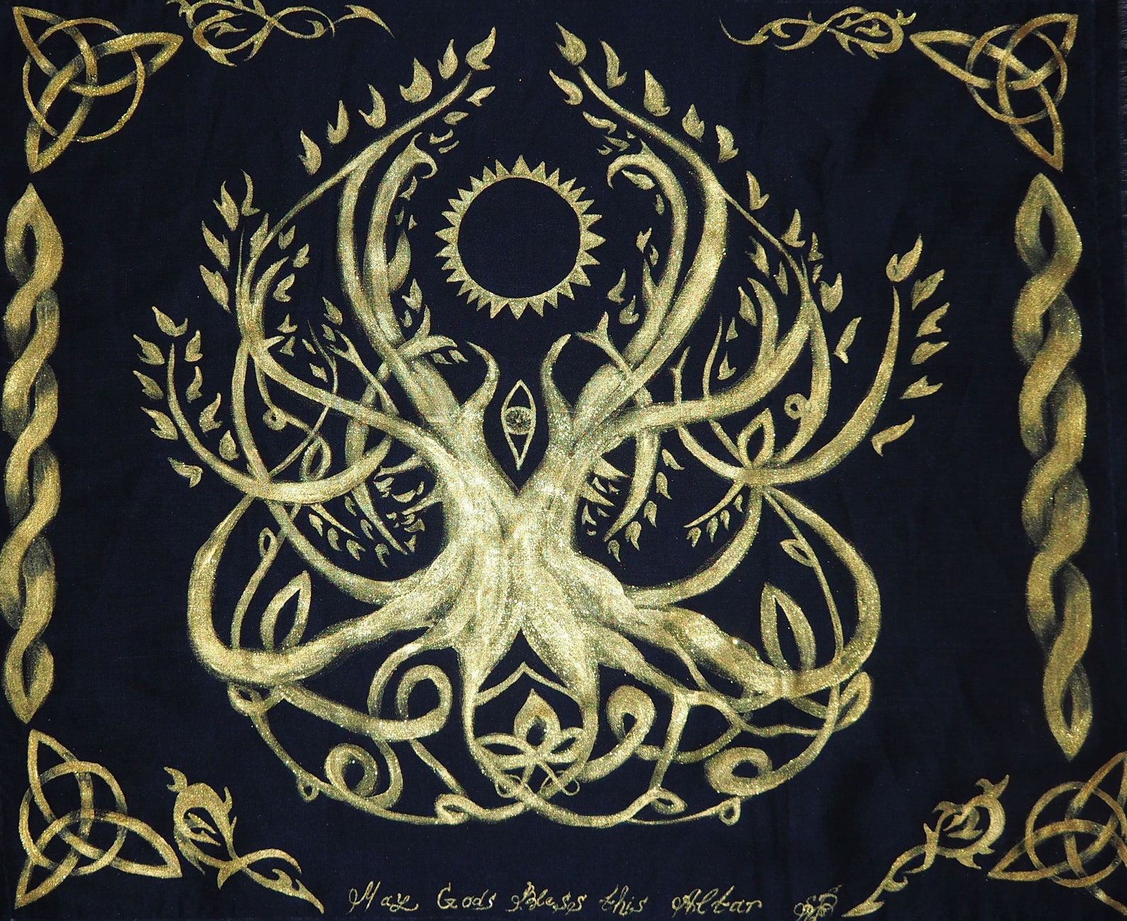 Handpainted Altar Cloth Celtic Treasure Celtic Altar Cloth | Etsy