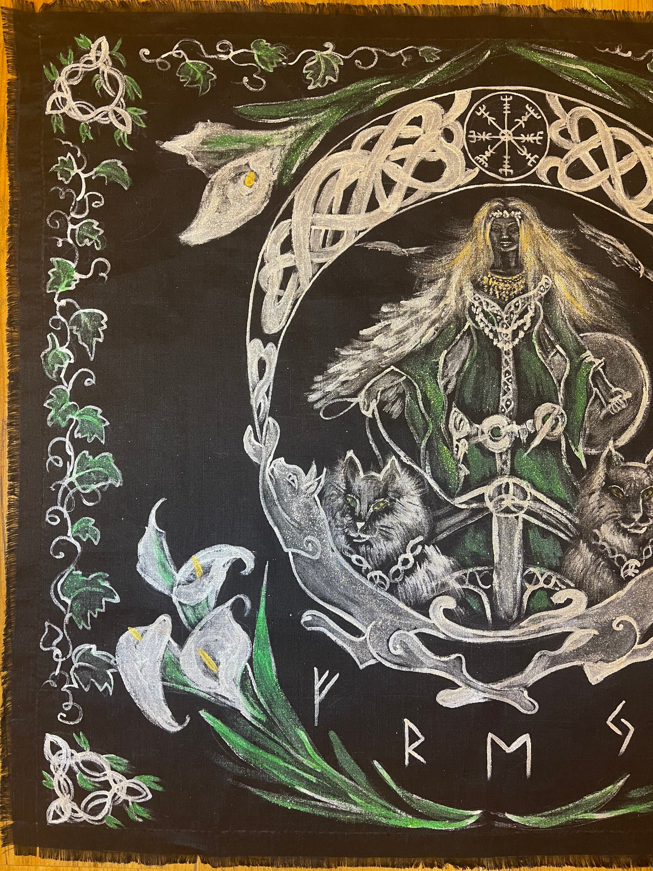 Freya Altar Cloth the Goddess of Love Norse Altar Tarot Cloth Freya ...