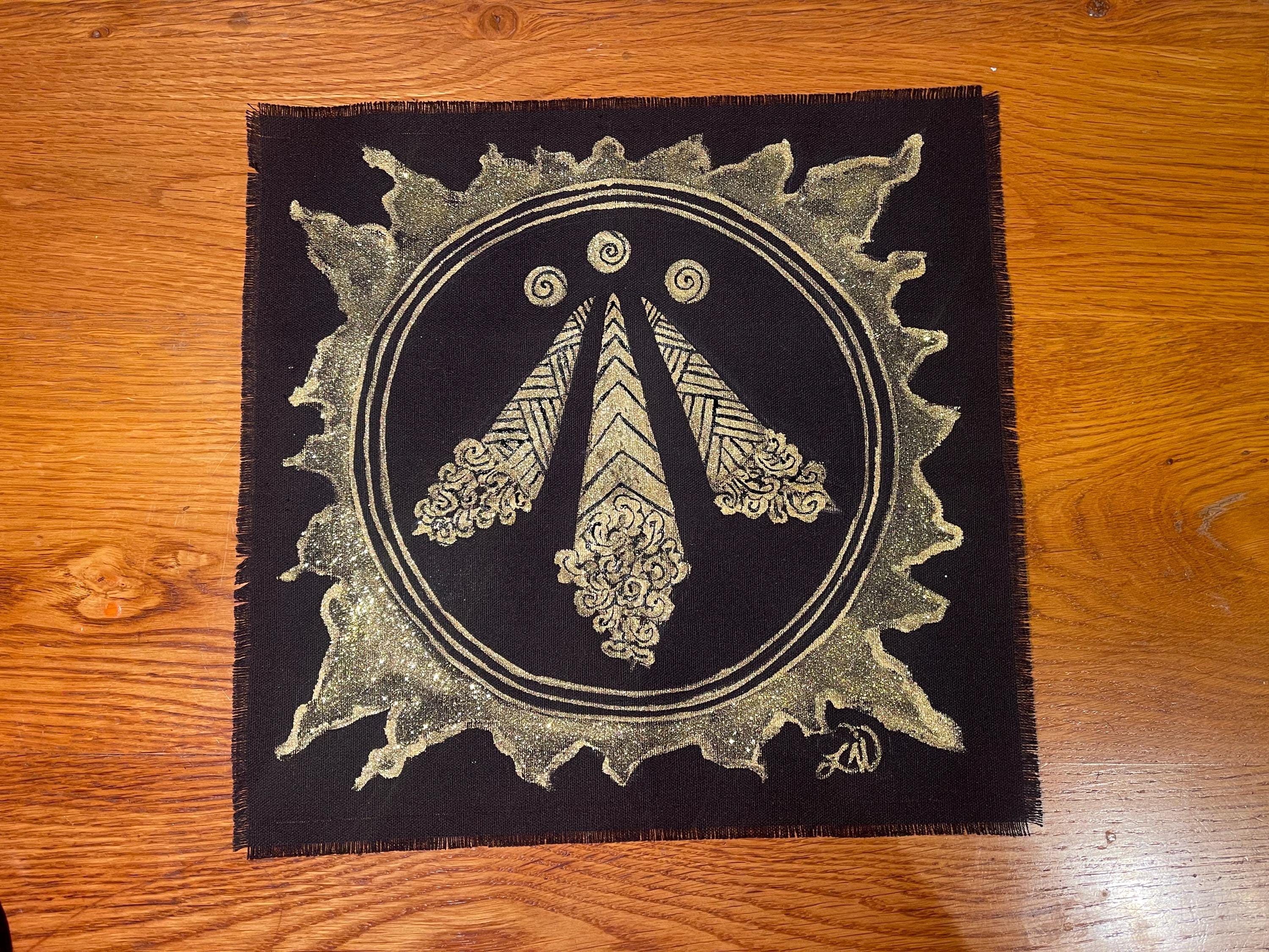 Awen Altar Runner - Celtic Druid Altar Cloth - Welsh Symbol of ...