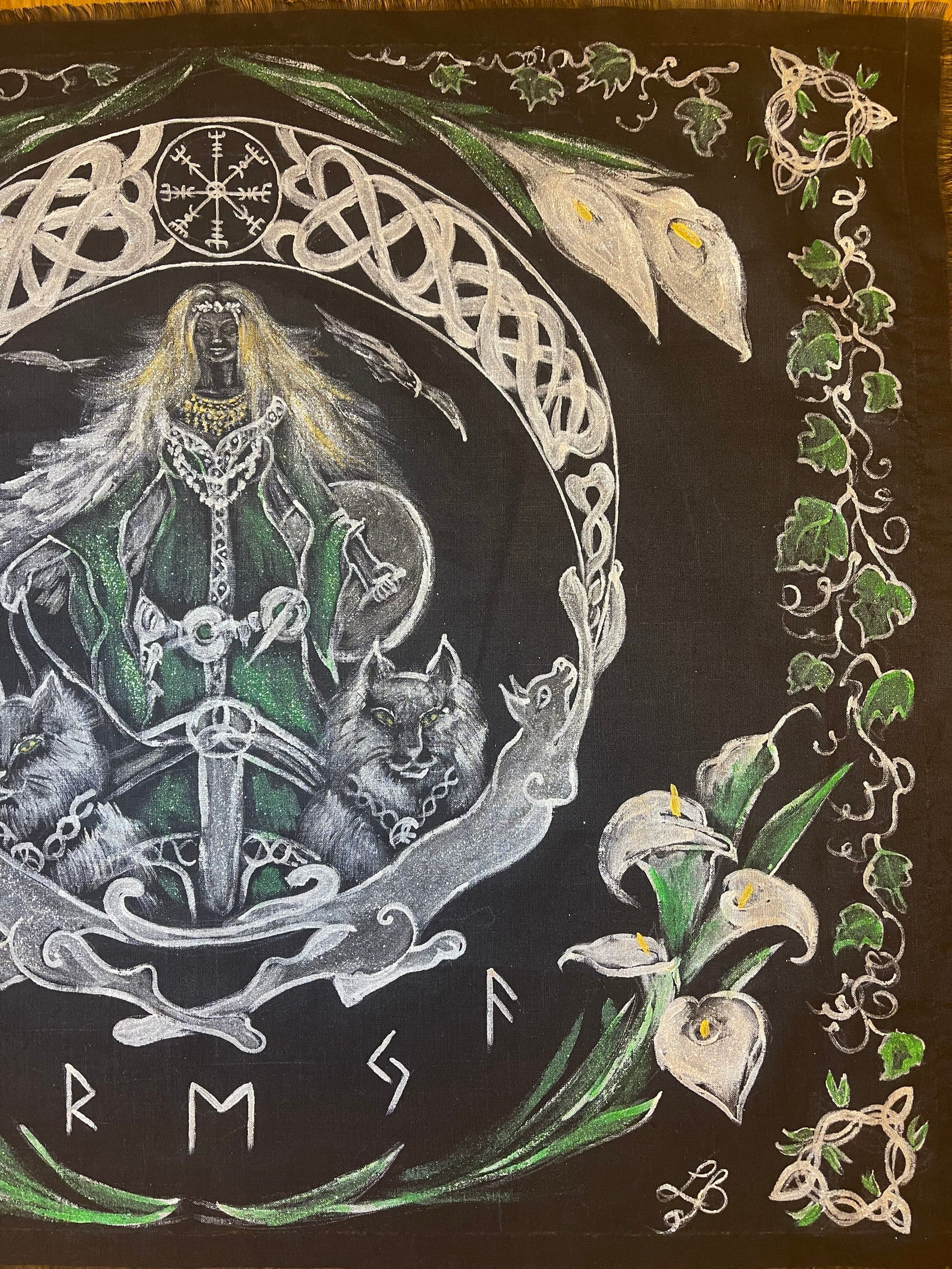 Freya Altar Cloth the Goddess of Love Norse Altar Tarot Cloth Freya ...