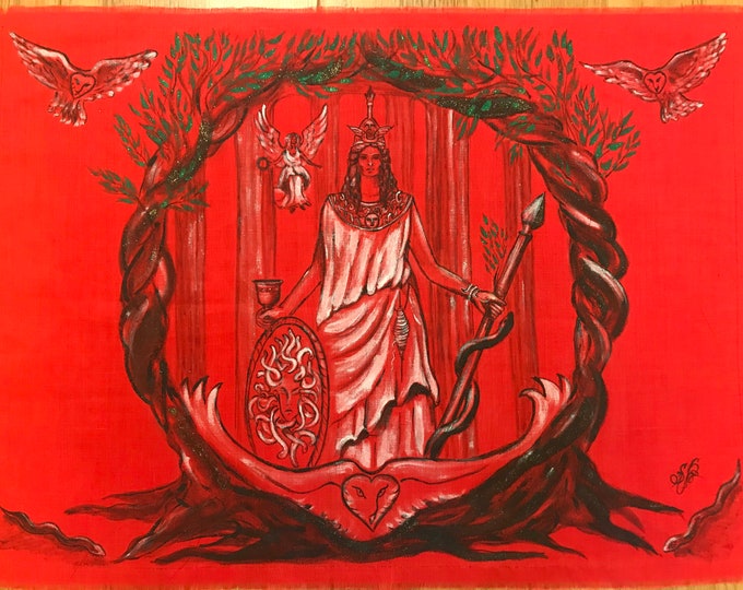 Sun Velvet Altar Cloth Red Tarot Spread Clothe Perfect for Altars Cards ...