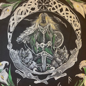 Freya Altar Cloth the Goddess of Love Norse Altar Tarot Cloth Freya ...