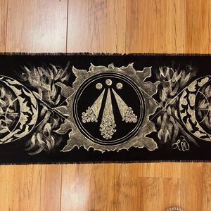 Awen Altar Runner - Celtic Druid Altar Cloth - Welsh Symbol of ...