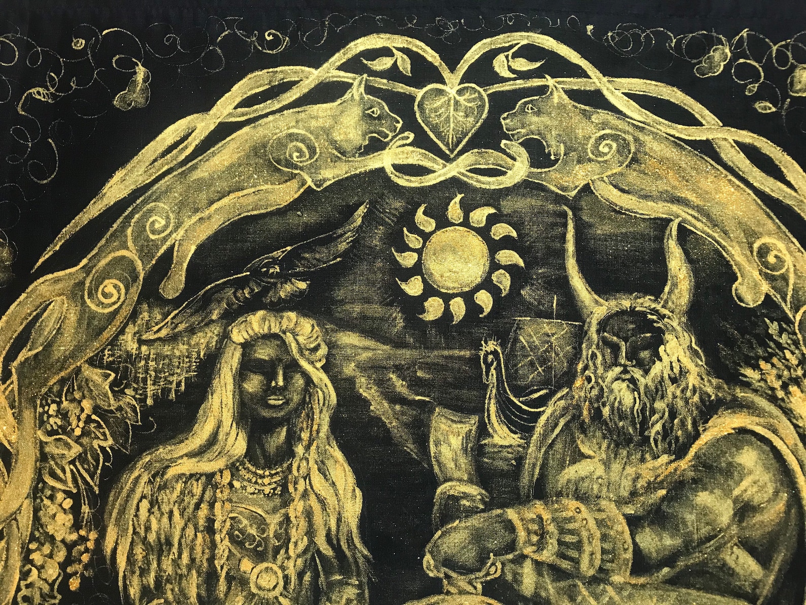 Freyr and Freyja Altar Cloth Norse Gods Altar Clothrunic - Etsy UK