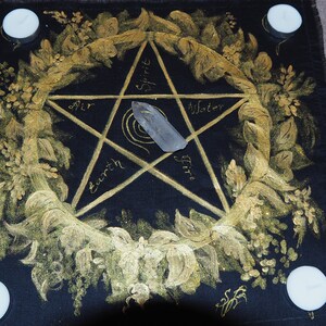 Altar Cloth Pentacle, Tarot Cloth, Runic Cloth,gift for Witch,ritual ...
