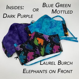 Two-sided Cotton Fabric Face Mask With Filter Pocket, Elastic Loops and ...