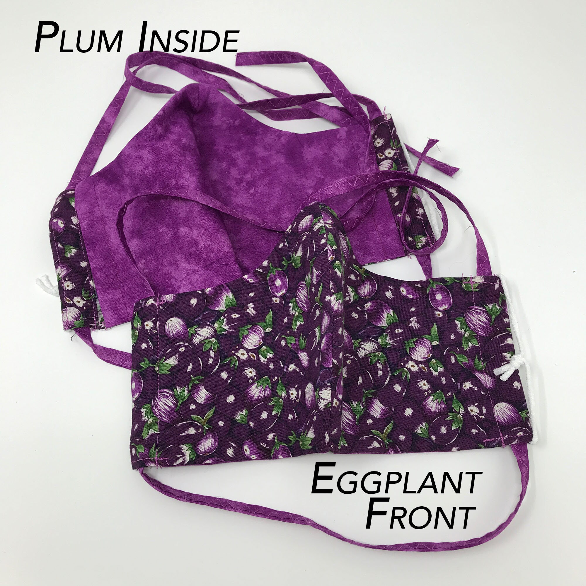 Two-sided Cotton Fabric Face Mask With Filter Pocket, Elastic Loops and ...