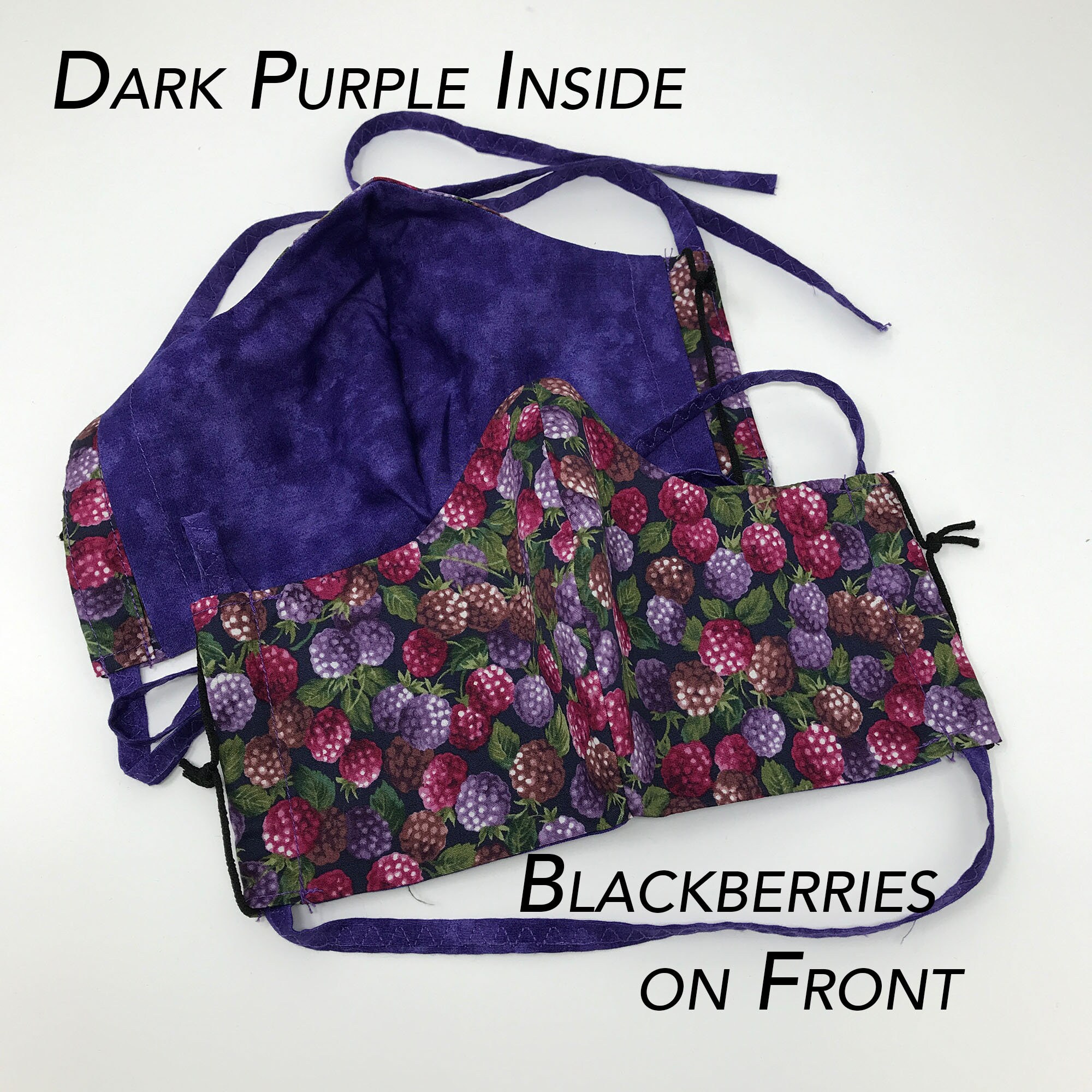 Two-sided Cotton Fabric Face Mask With Filter Pocket, Elastic Loops and ...