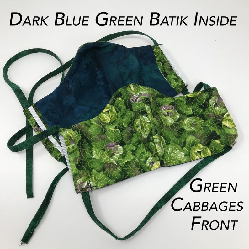 Two-sided Cotton Fabric Face Mask With Filter Pocket Elastic | Etsy