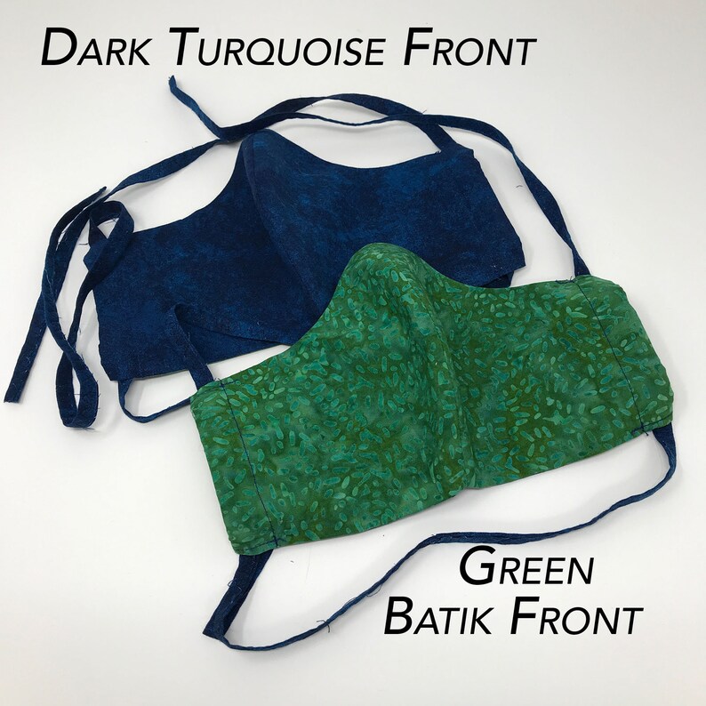 Two-sided Cotton Fabric Face Mask With Filter Pocket, Elastic Loops and ...