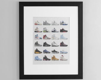 Nike Air Jordans 4s Nike Poster Michael Jordan Poster Jordan Wall Art ...