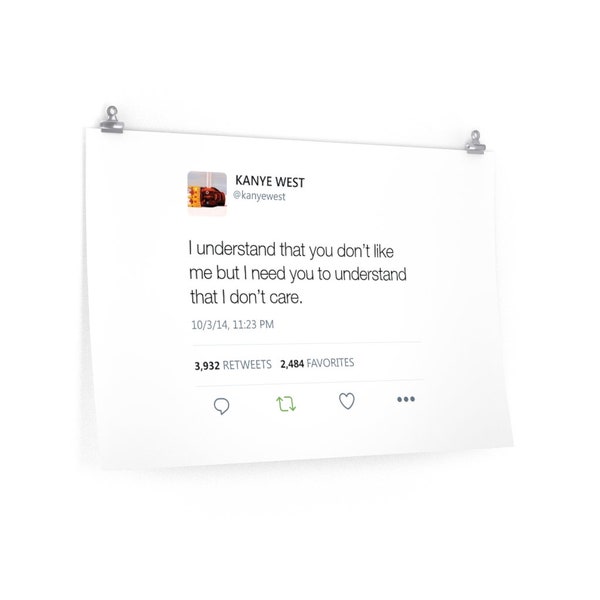 Kanye Tweet Poster - Etsy