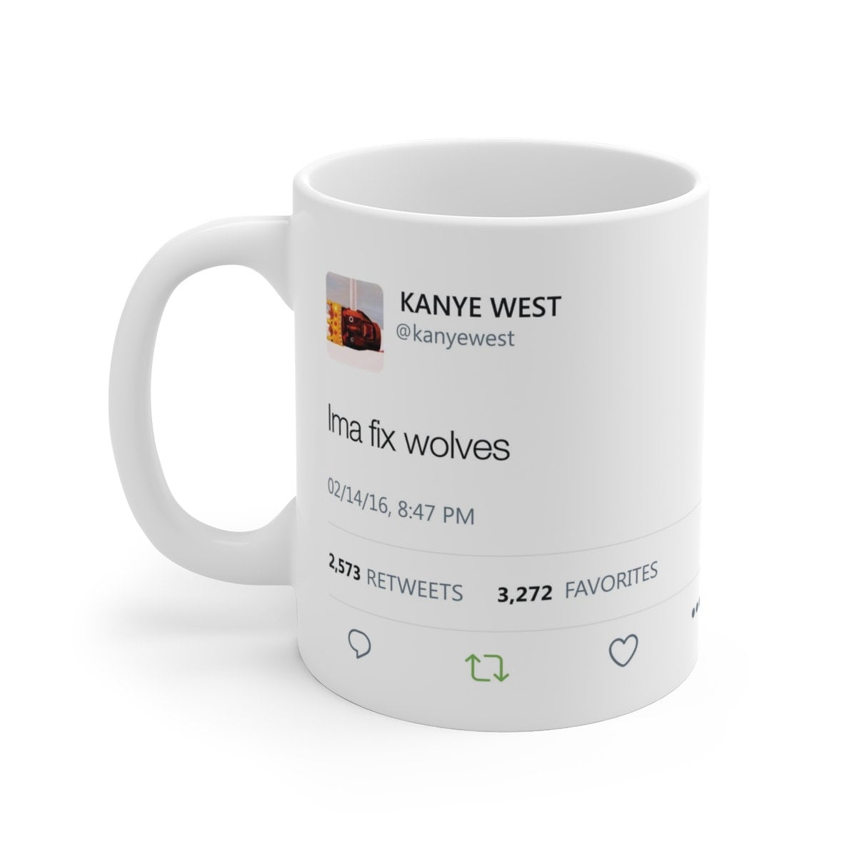 Ima fix wolves Kanye West Tweet Mug | Etsy